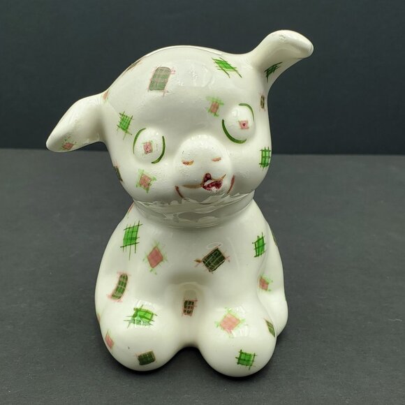 Vintage | Accents | Kitschy Patchwork Dog Bank Kitsch Puppy Dog Ceramic ...